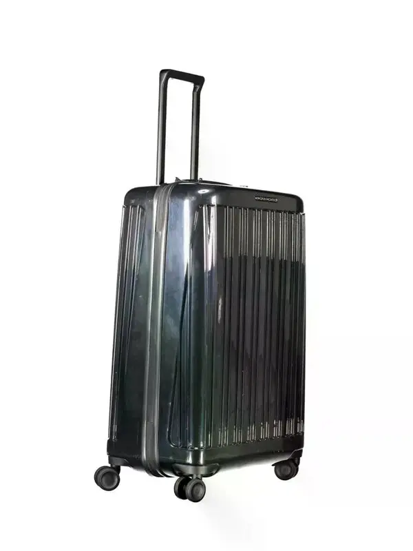 PIQUADRO Ribbed Glossy Trolley - Black