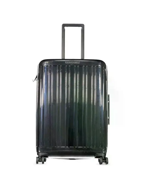 PIQUADRO Ribbed Glossy Trolley - Black
