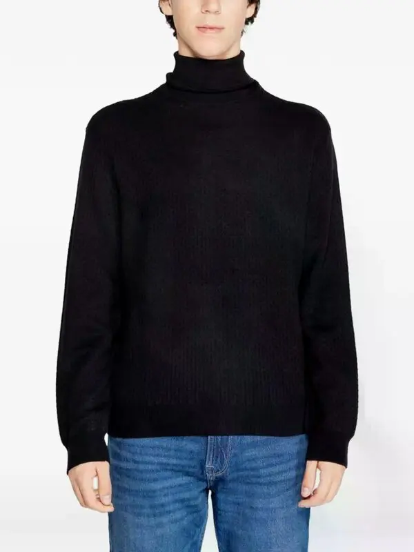 Armani Exchange Roll-neck Sweater - Black