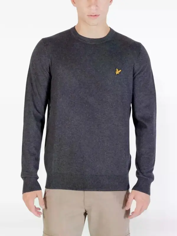 LYLE & SCOTT Logo-patch Cotton Sweater - Grey