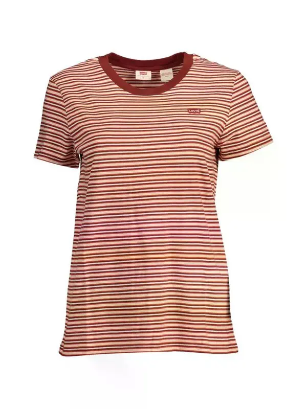 LEVI'S Perfect Striped Cotton T-shirt - Red