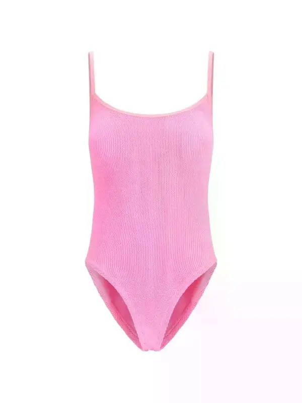 Hunza G Pamela Crinkle One-piece Swimsuit - Pink