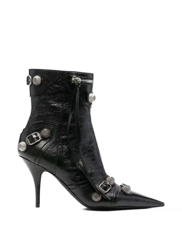 Balenciaga Studded Ankle Boots - Black
