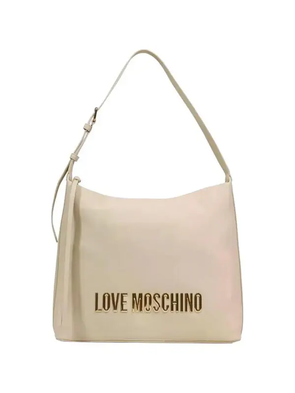 Moschino Logo-plaque Shoulder Bag - Neutrals