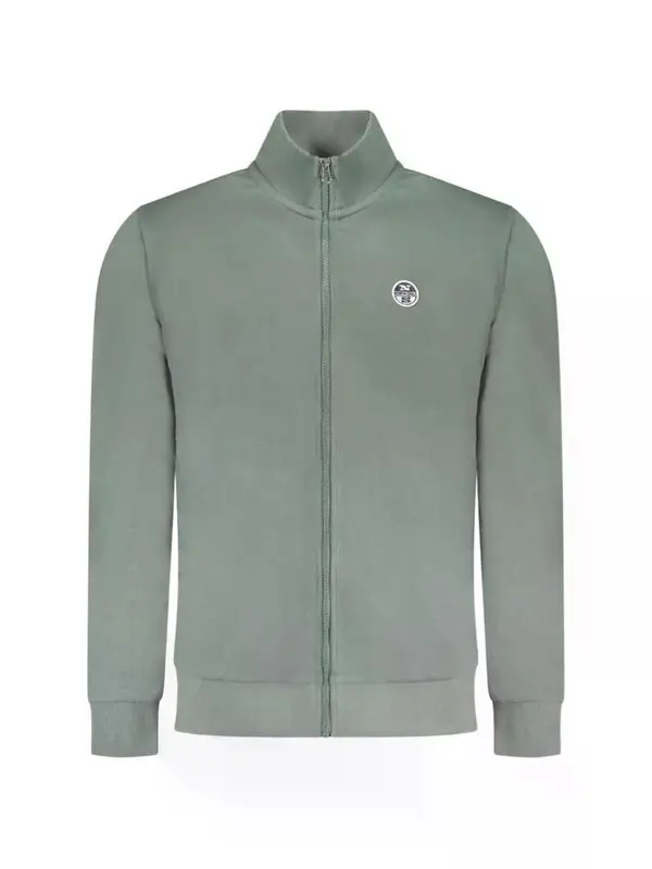 NORTH SAILS Logo Zip-up Sweater - Green