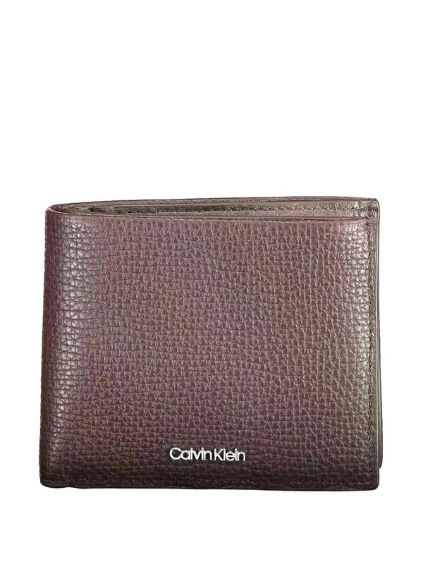Calvin Klein Leather Bifold Wallet - Brown