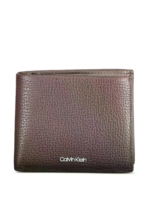 Calvin Klein Leather Bifold Wallet - Brown