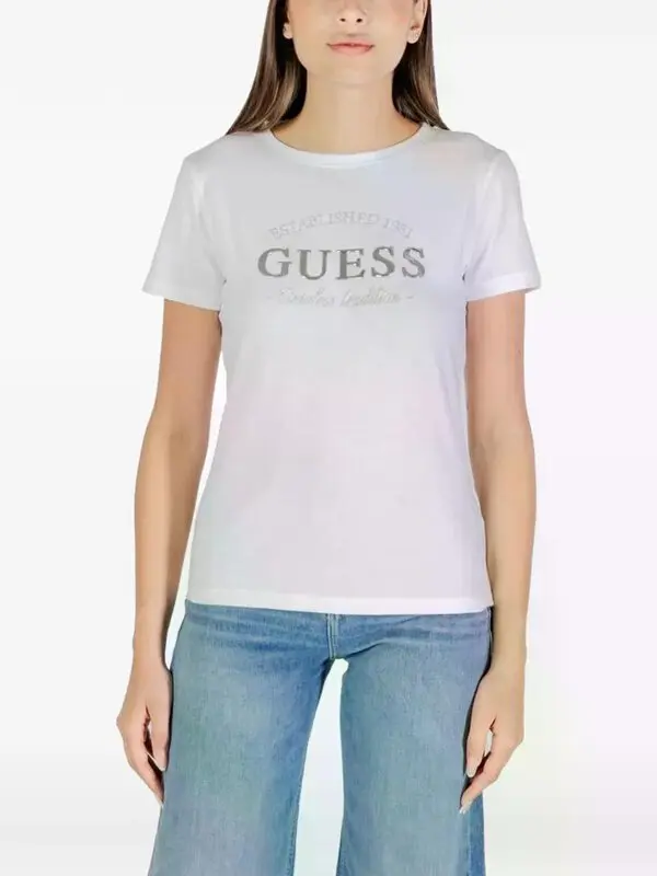 Guess Logo-appliqué T-shirt - White