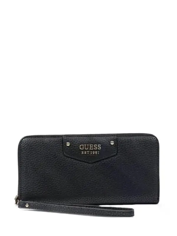 Guess Logo-plaque Wallet - Black