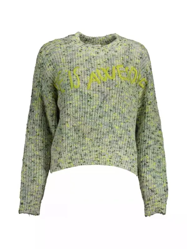 Desigual Embroidered-detail Sweater - Green