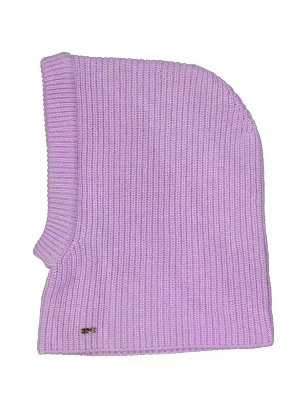 Herno Ribbed-knit Balaclava - Purple