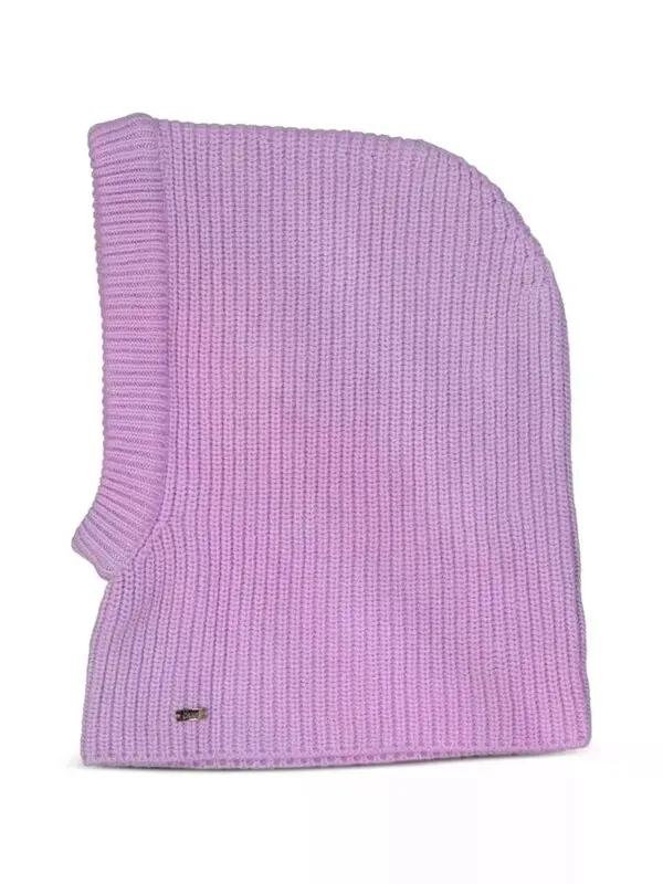 Herno Ribbed-knit Balaclava - Purple
