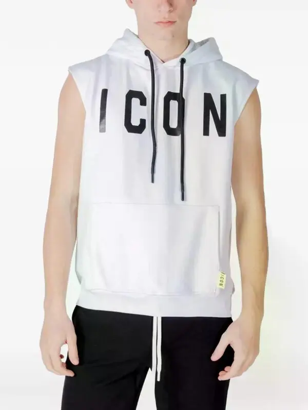 ICON BRAND Drawstring Sleeveless Hoodie