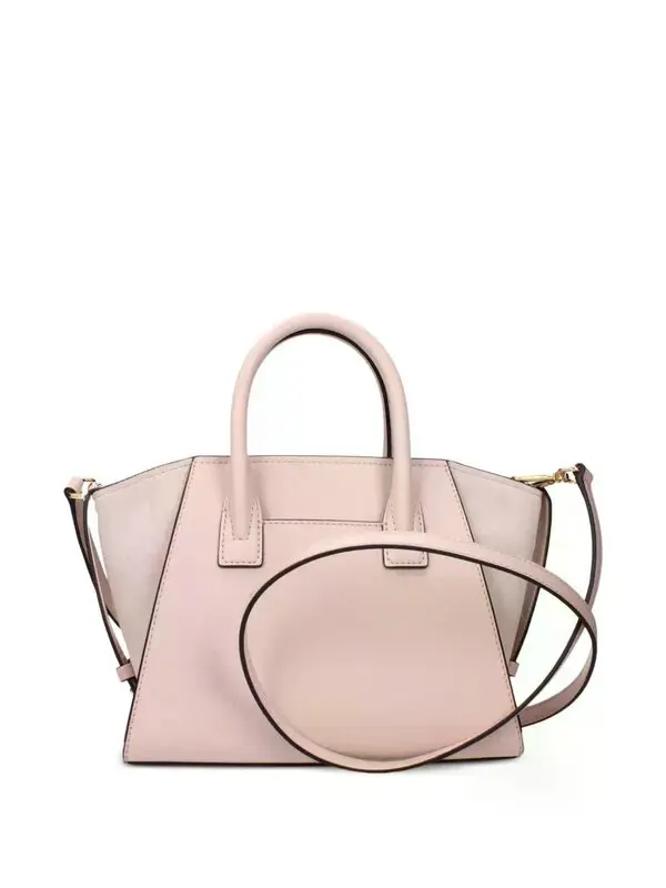 Michael Kors Leather Tote Bag With Logo Charm - Pink