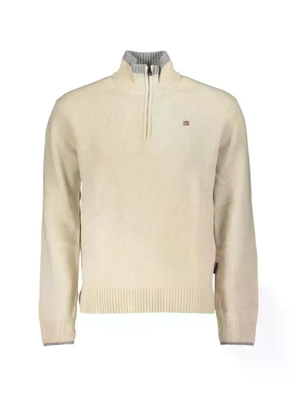 NAPAPIJRI Quarter-zip Wool Sweater - Neutrals