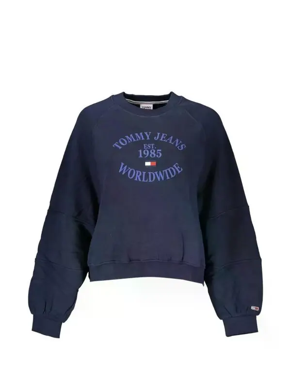 Tommy Hilfiger Logo-embroidered Raglan-sleeve Sweatshirt - Blue
