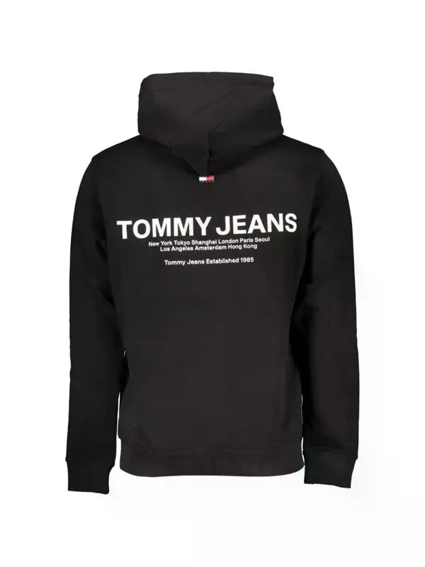 Tommy Hilfiger Logo-print Drawstring Hoodie - Black