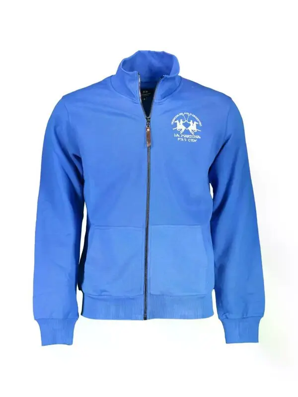 LA MARTINA Zip-up Cotton Sweatshirt - Blue