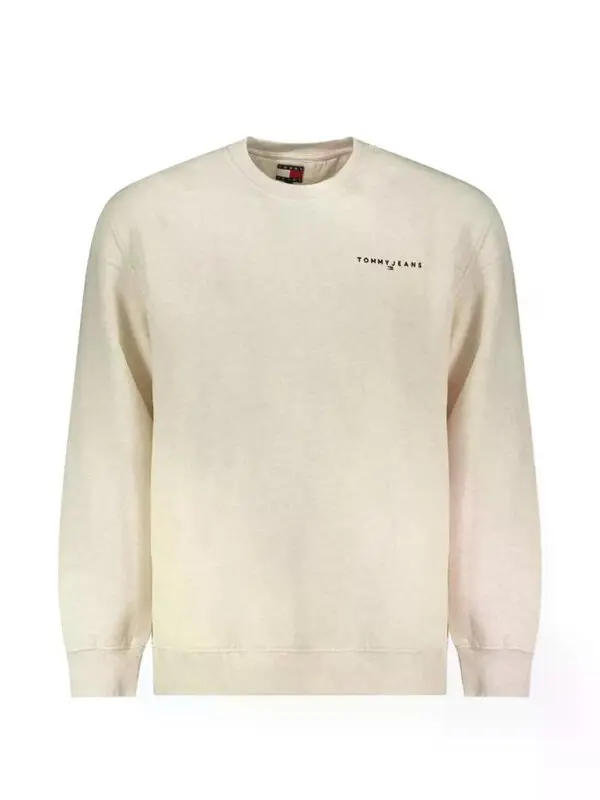 Tommy Hilfiger Logo-print Crew-neck Sweatshirt - Neutrals