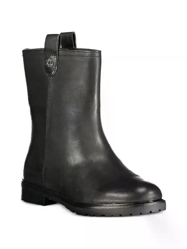 Ralph Lauren Logo-plaque Leather Boots