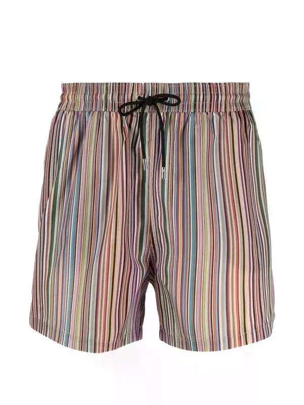 MPS Striped Drawstring Swim Shorts - Blue
