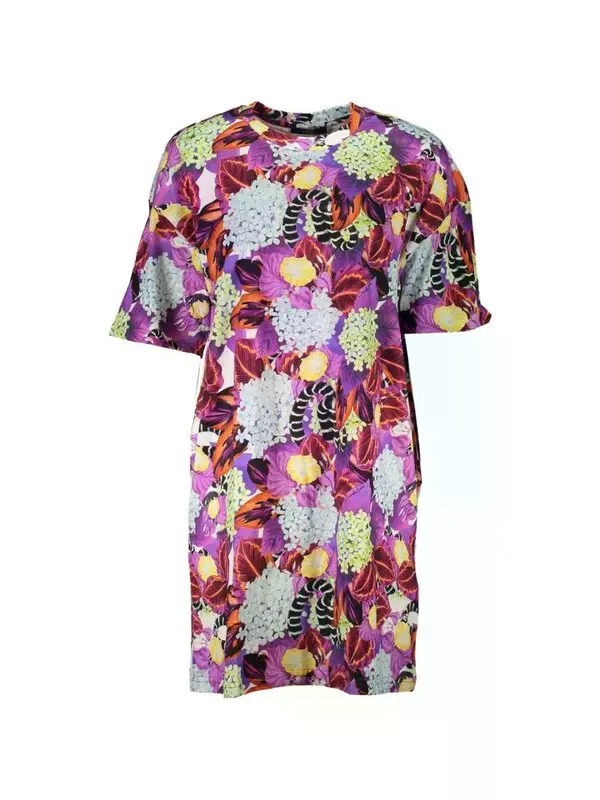 Roberto Cavalli Floral-print T-shirt Dress - Purple