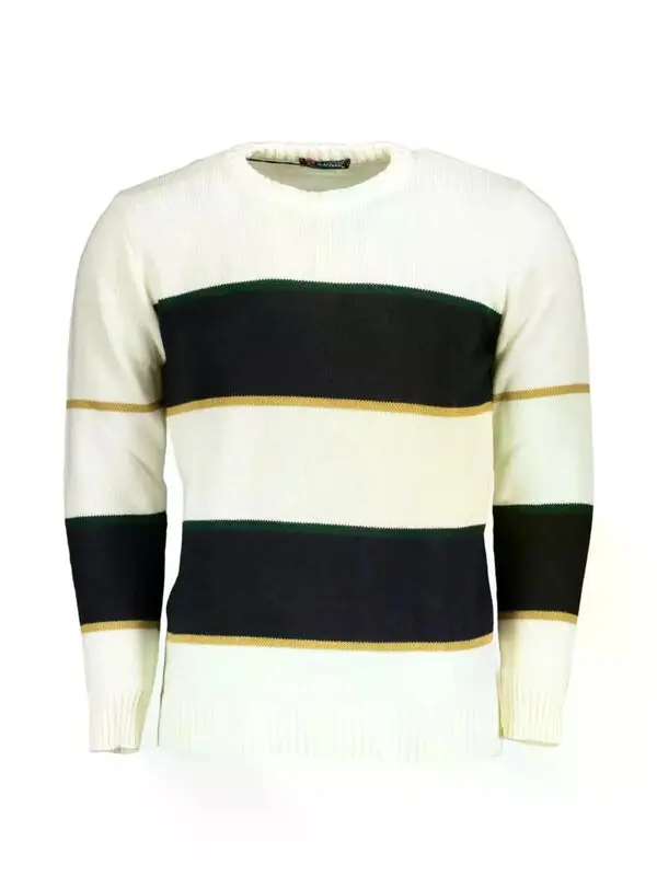 U.S. GRAND Striped Crew-neck Sweater - Neutrals