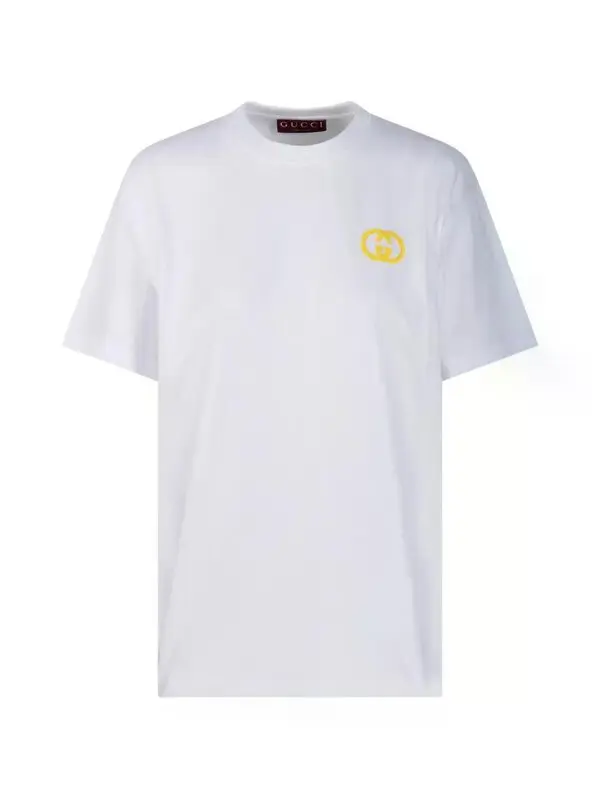 Gucci Interlocking-g Logo-detail T-shirt - White