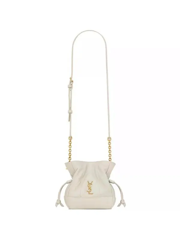 Saint Laurent Mini Jamie Bucket Bag - White