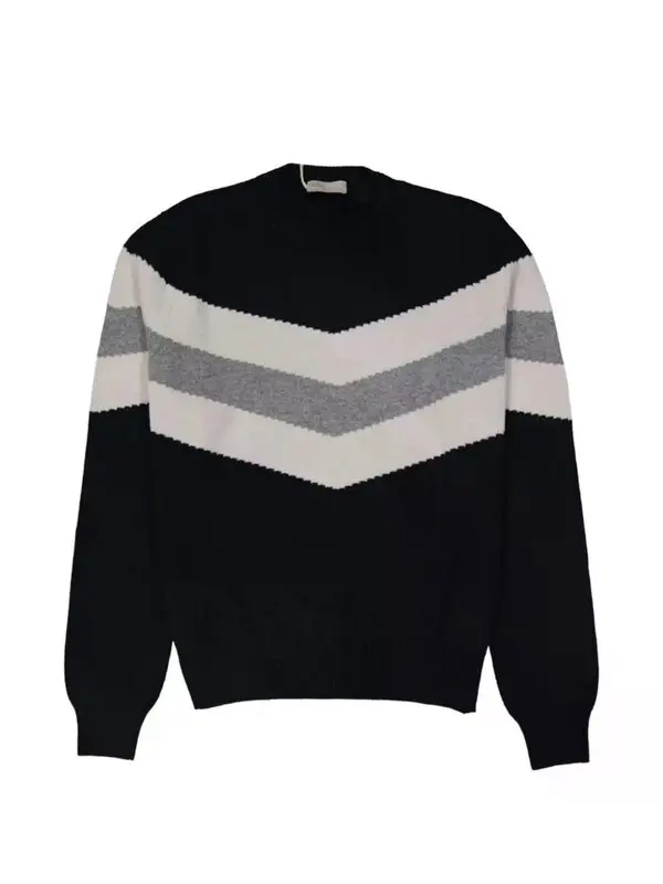 Herno Chevron-pattern Sweater - Blue