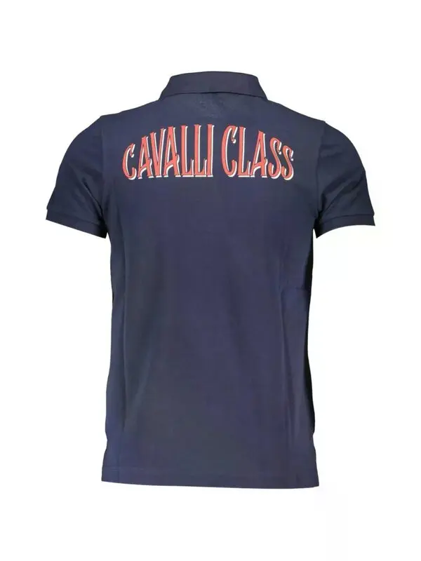Roberto Cavalli Logo-patch Polo Shirt - Blue