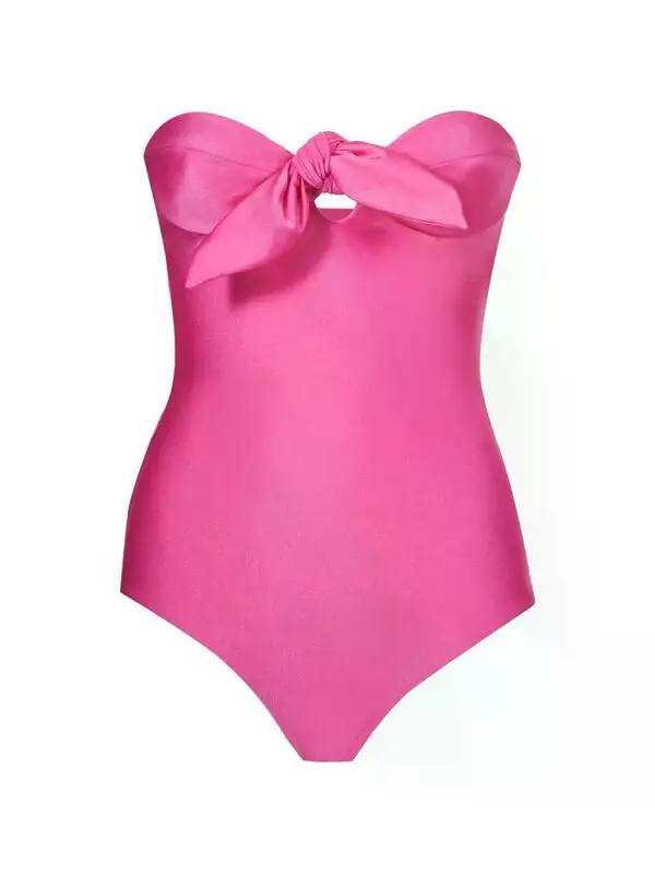 TALLER MARMO Alligator Knot-detail Swimsuit - Pink
