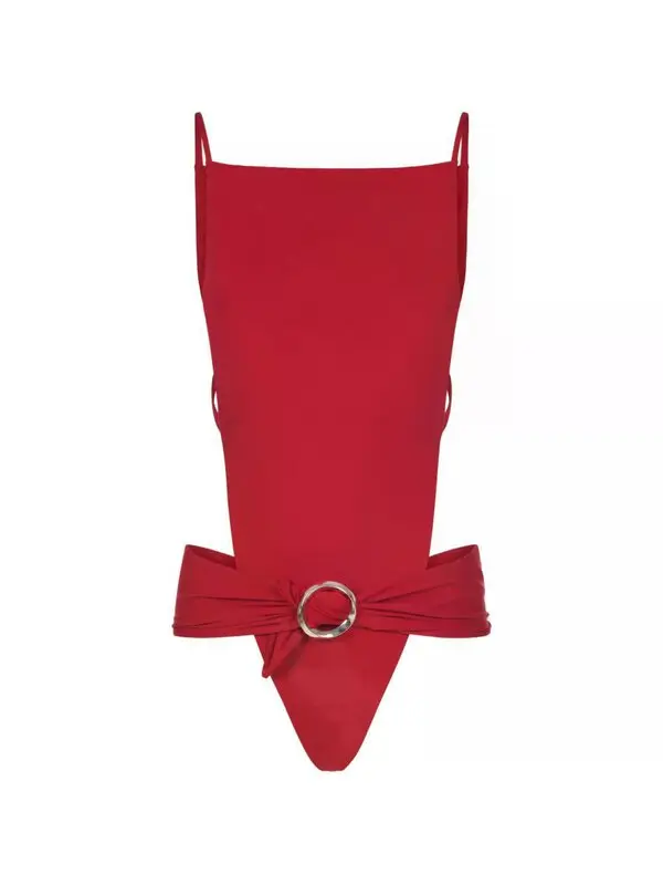 TALLER MARMO Scirocco Buckled Swimsuit - Red