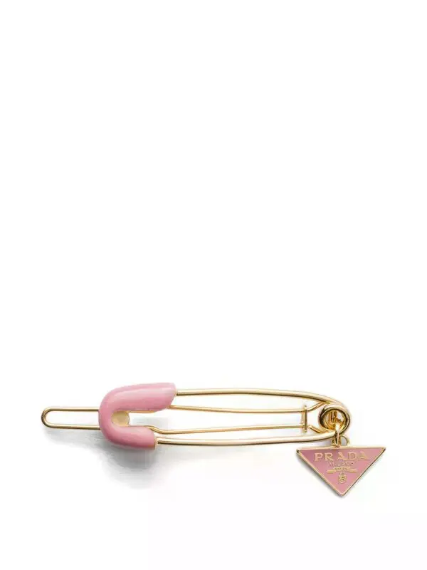 Prada Metal Hair Clip - Gold