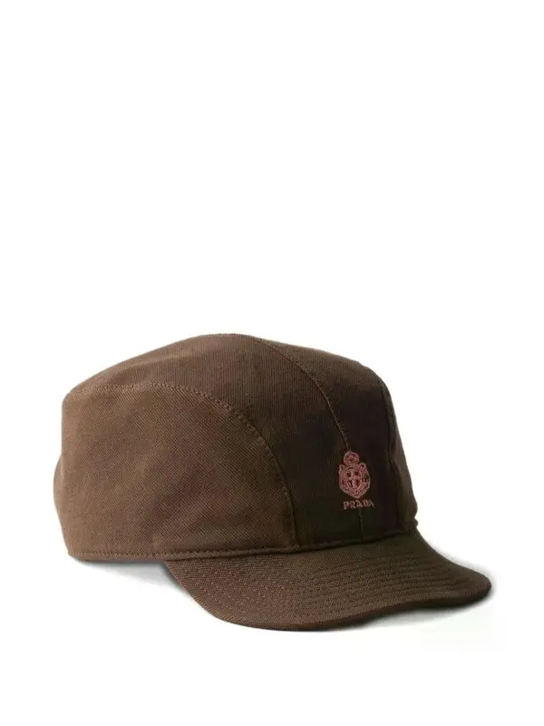 Prada Old Piqué Baseball Cap - Brown