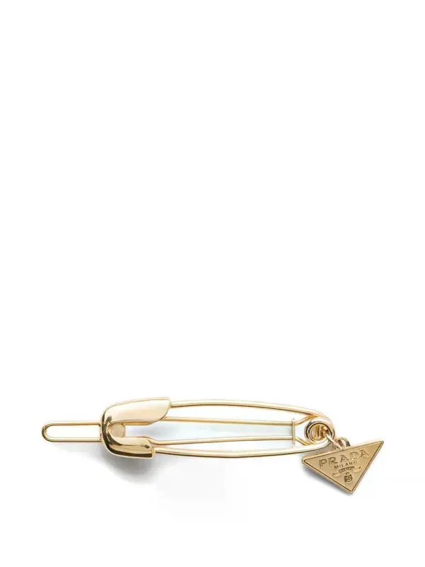 Prada Metal Hair Clip - Gold