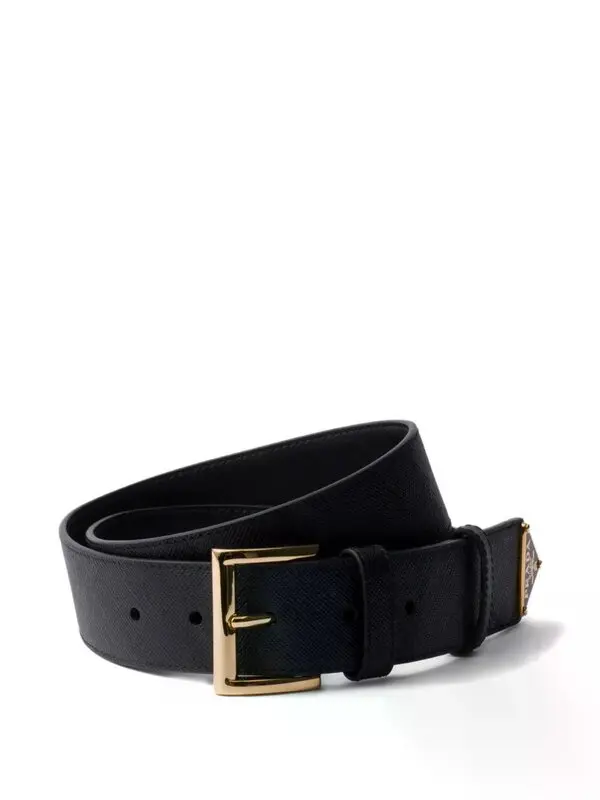 Prada Saffiano Leather Belt - Black