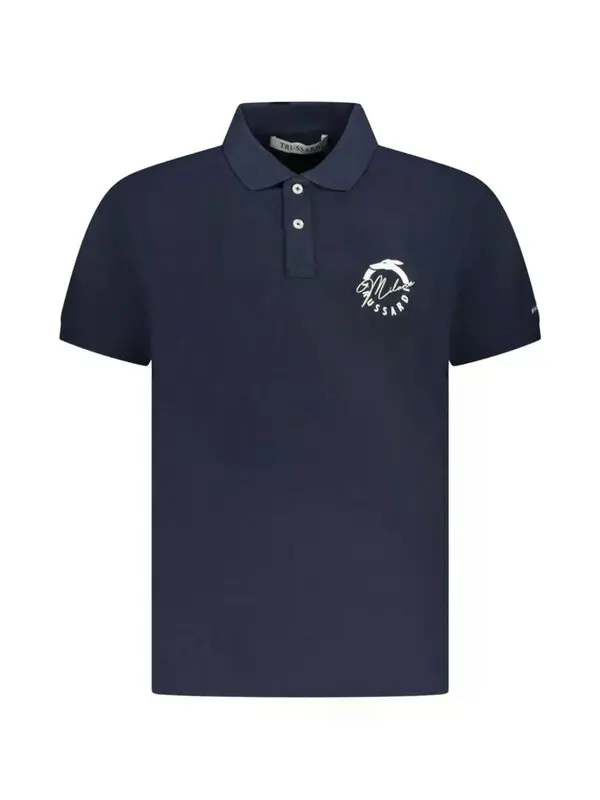 TRUSSARDI Logo-embroidered Cotton Polo Shirt