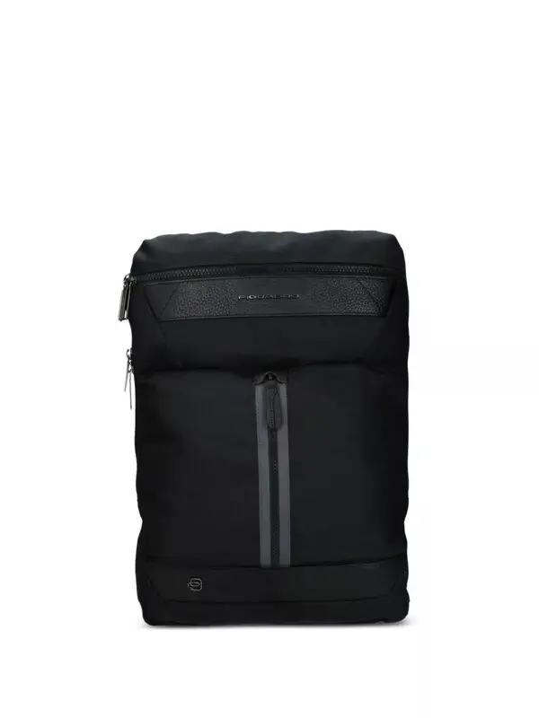 PIQUADRO Leather-trimmed Panelled Backpack - Black