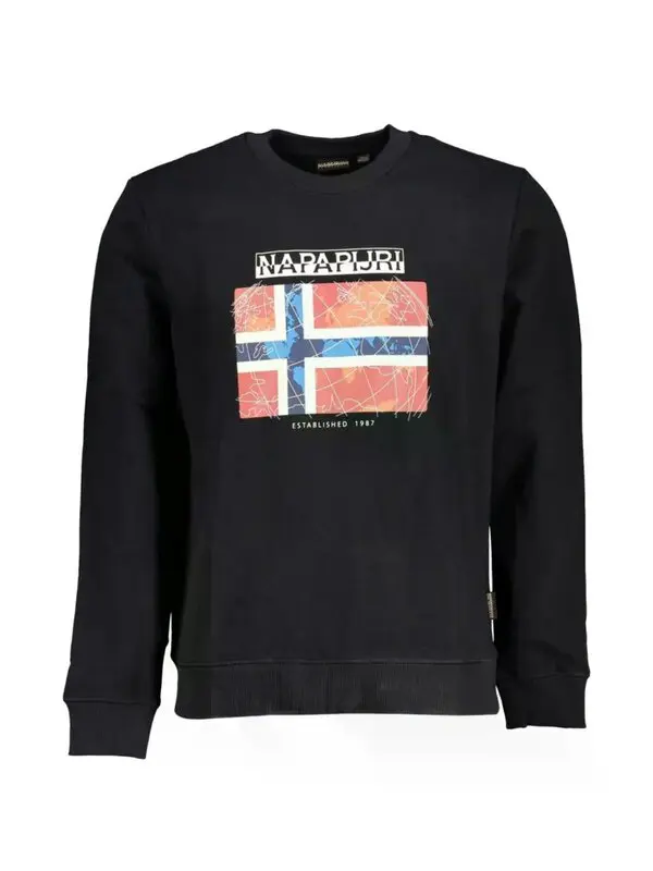 NAPAPIJRI Graphic-print Crew-neck Sweater - Black