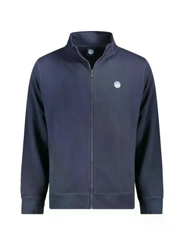 NORTH SAILS Logo-detail Zip-up Cardigan - Blue