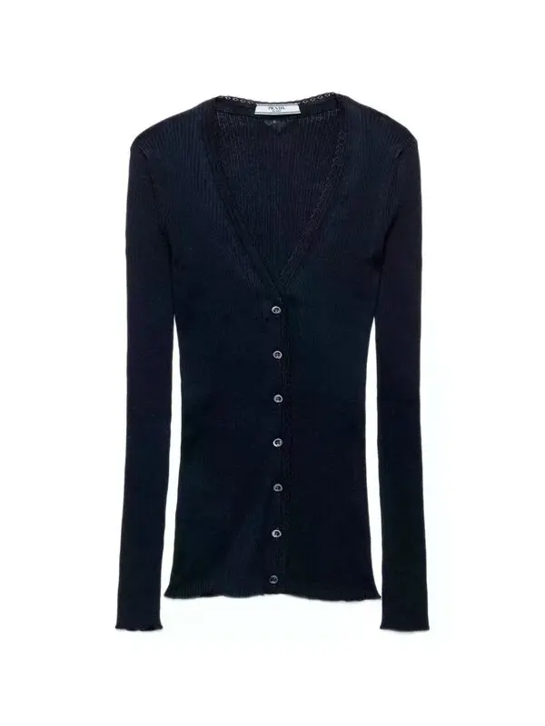 Prada Cotton Cardigan - Blue