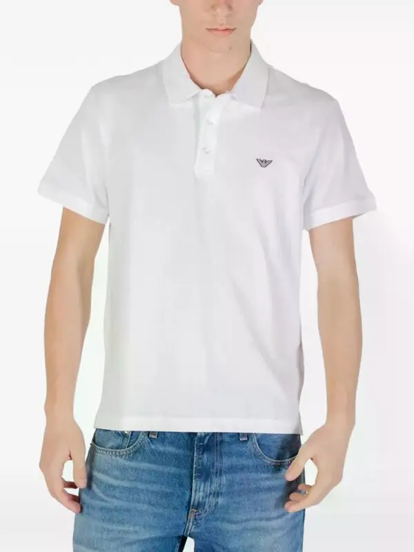Emporio Armani Logo-patch Polo Shirt - White