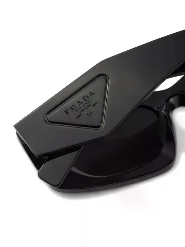 Prada Sunglasses With Triangle Logo - Black