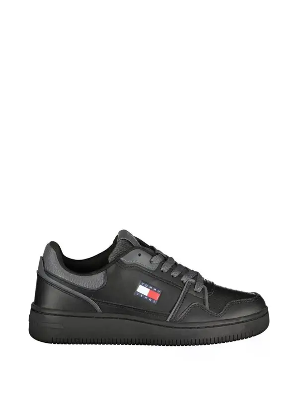Tommy Hilfiger Heritage Logo-badge Leather Sneakers - Black
