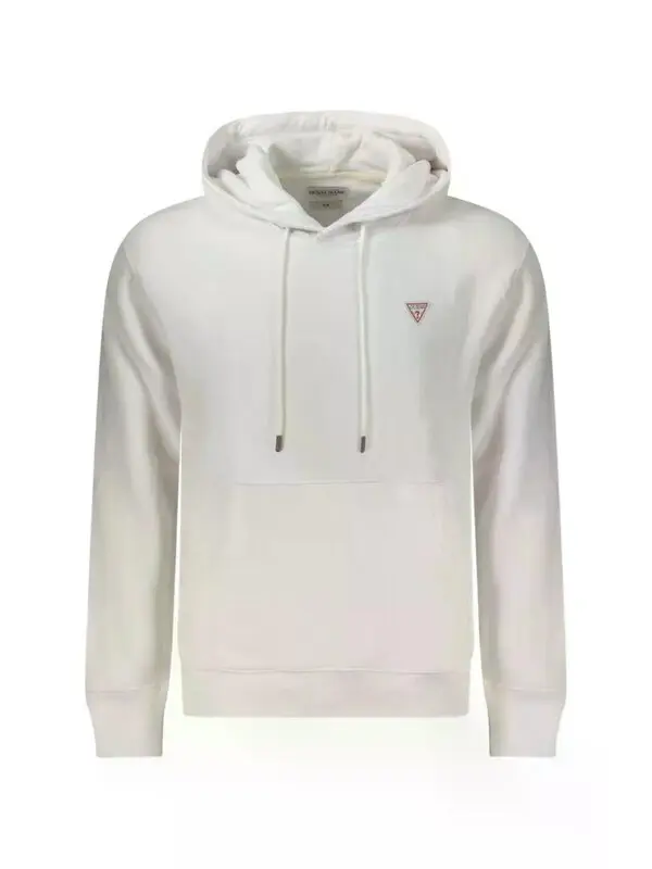 Guess Logo-patch Drawstring Hoodie - White