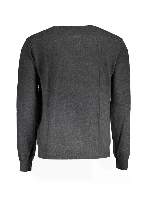 LA MARTINA Embroidered-logo Crew-neck Jumper - Grey