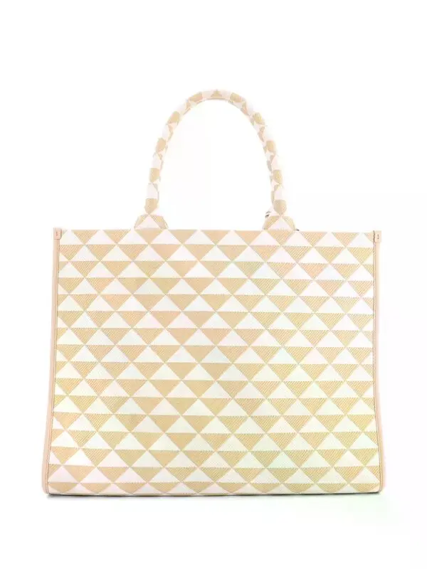 Prada Symbole Shopper Jacquard Large Tote Bag - Neutrals