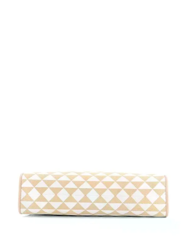 Prada Symbole Shopper Jacquard Large Tote Bag - Neutrals