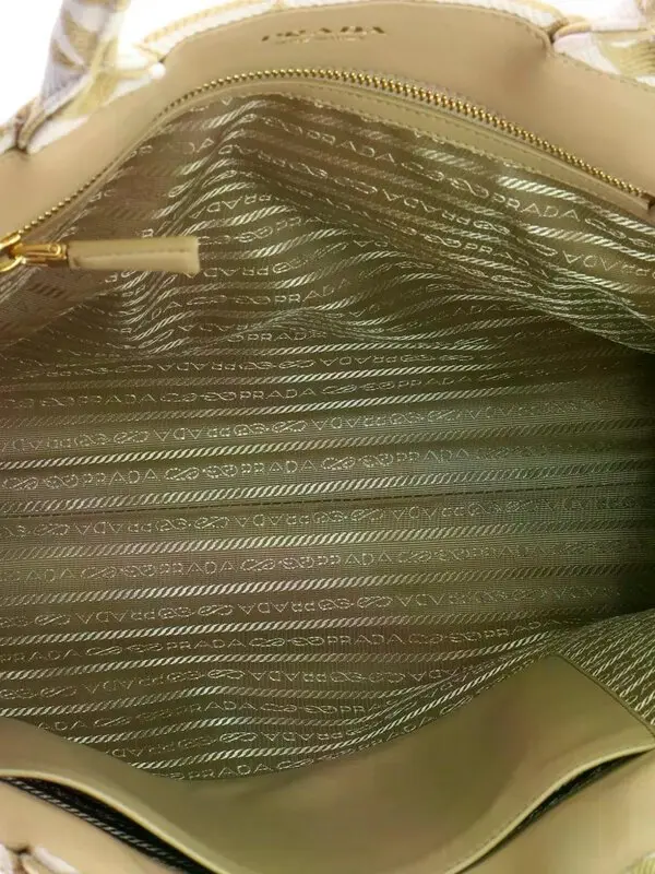 Prada Symbole Shopper Jacquard Large Tote Bag - Neutrals